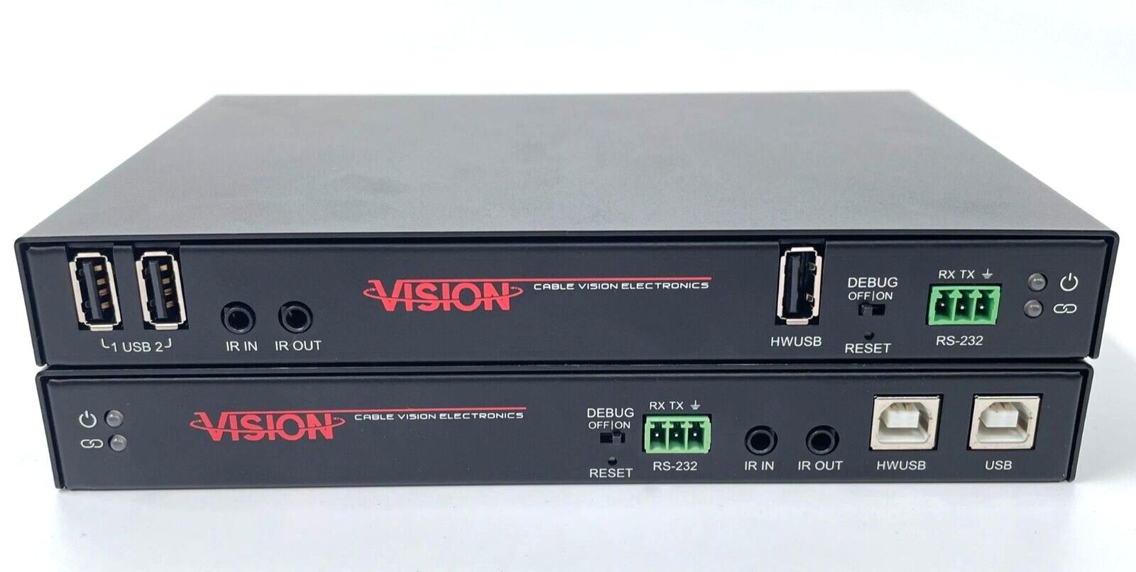 2x Vision Cable Tranciever / Decoder IR/USB/RS-323/SFP/LAN / HDMI ...