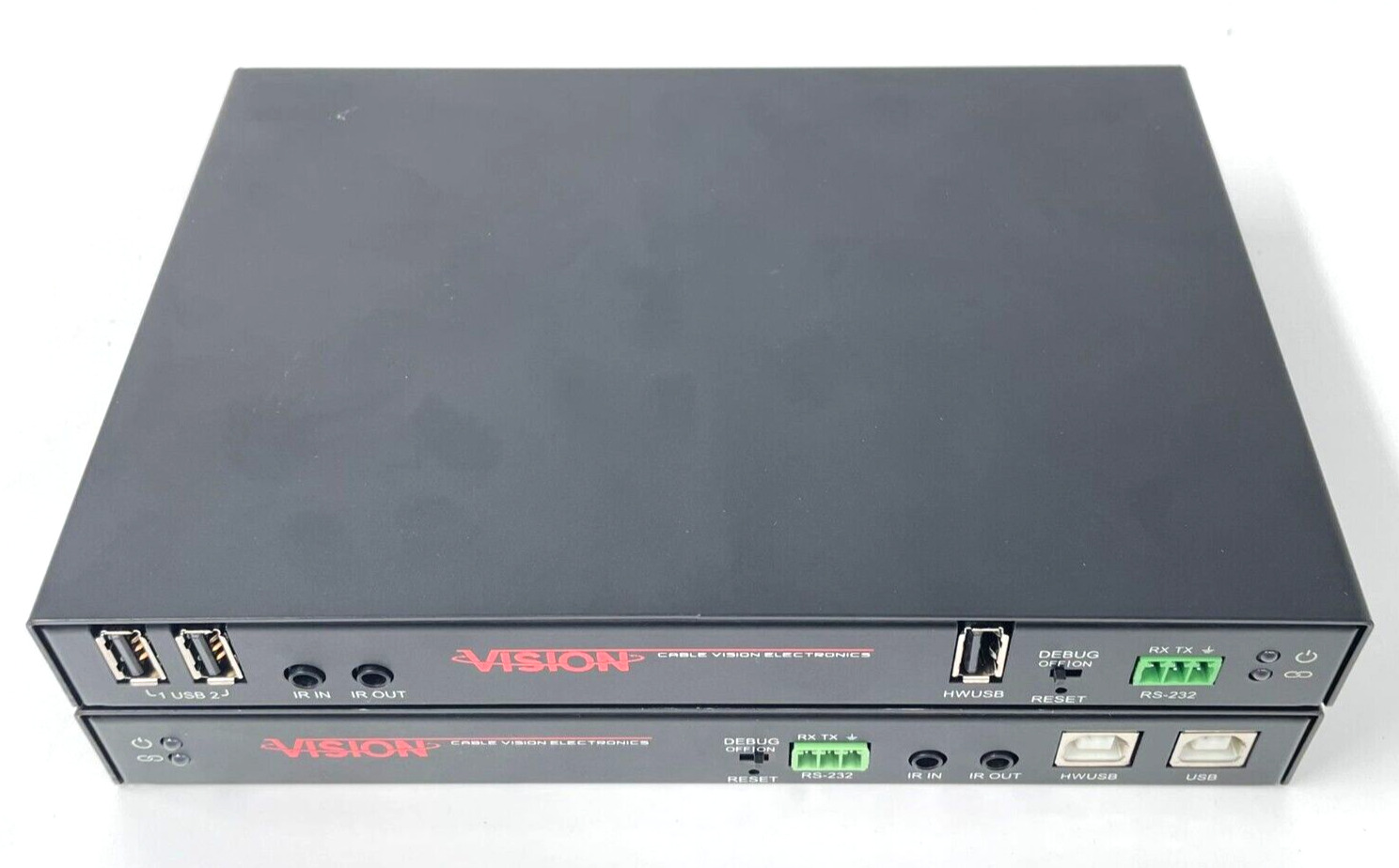 2x Vision Cable Tranciever / Decoder IR/USB/RS-323/SFP/LAN / HDMI ...