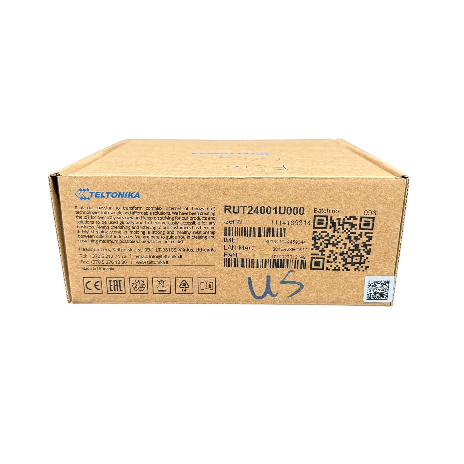 RUT24001U000 Teltonika RUT240 Industrial 4G LTE CAT 4 Wireless Router ...